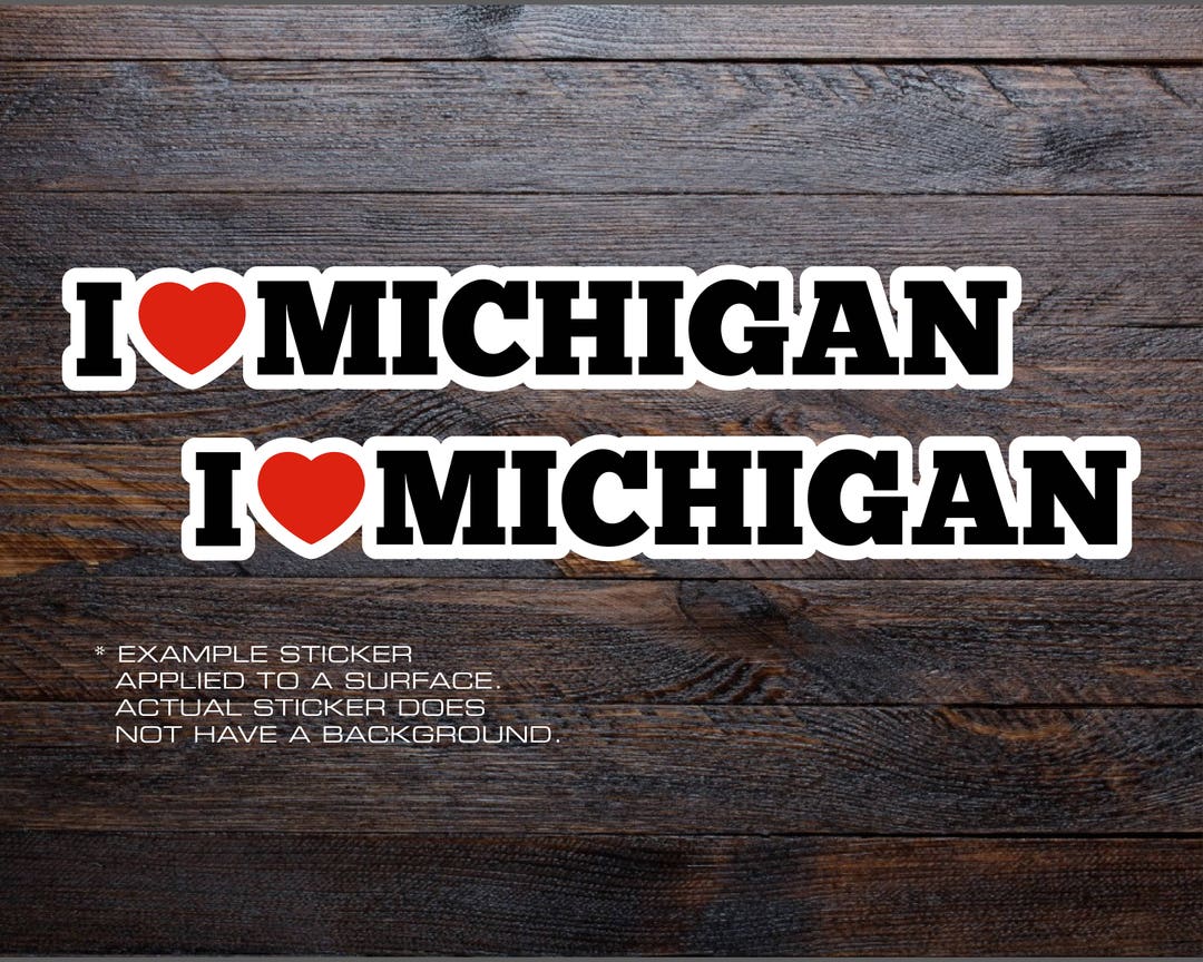 I Love Michigan Vinyl Decal Sticker A1 - Etsy