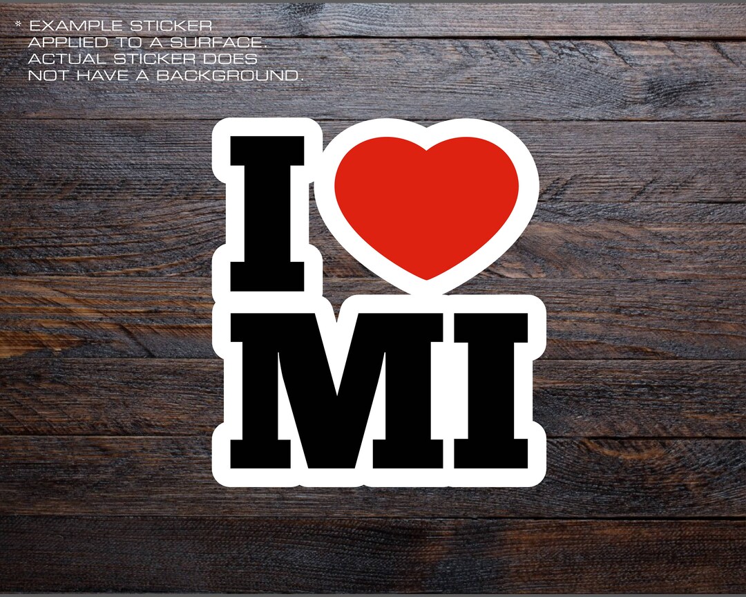 I Love Michigan Vinyl Decal Sticker A2 - Etsy