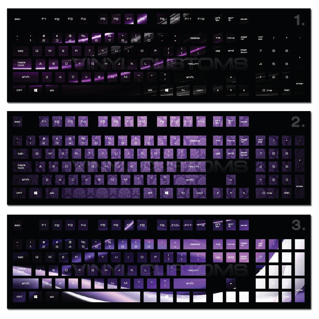 Mechanical Keyboard Vinyl Decal Kit Cherry MX Keycaps PC Vinyl Decals ...