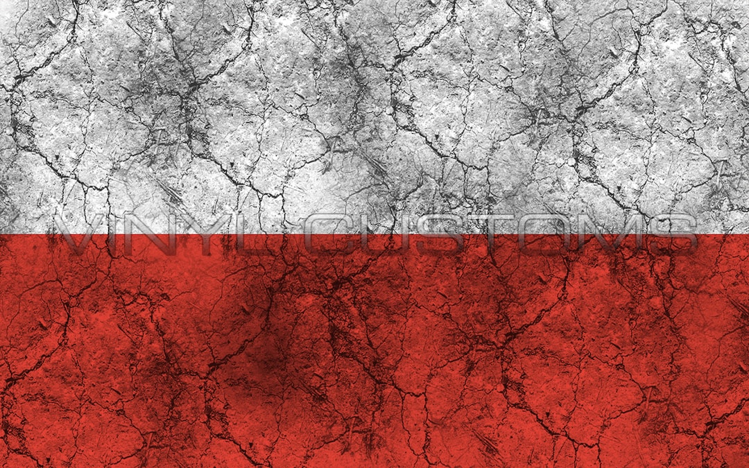 Poland Flag Worn Distressed Vintage Vinyl Decal Sticker - Etsy