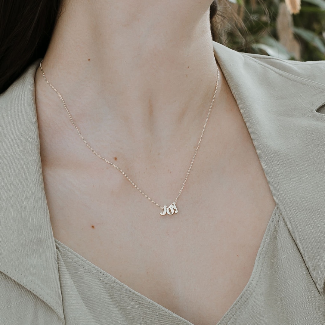 Personalized Gold Necklace, Custom Initial Necklace, Initial a Necklace ...
