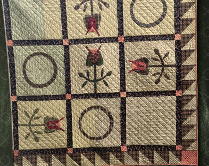 Pattern: pretty Pansy Posey Patch Quilt Pattern by Primitive Pieces by ...