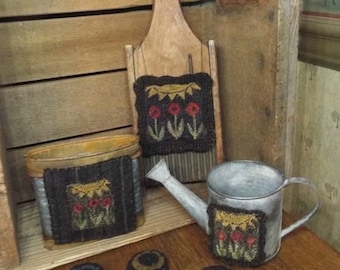 Primitive Punchneedle Pattern Quite Contrary - Etsy