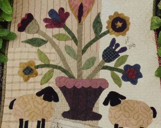 Pattern: pretty Pansy Posey Patch Quilt Pattern by Primitive Pieces by ...