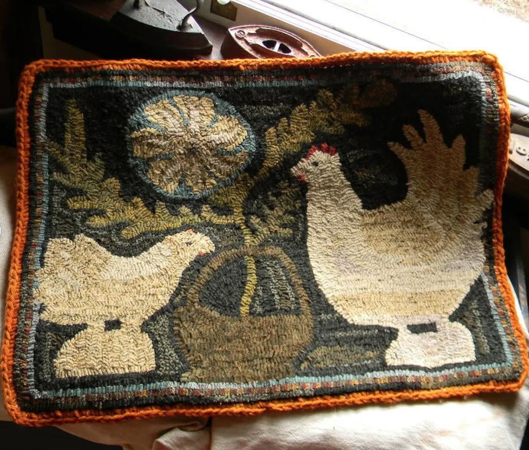 Pattern: "lancaster Barnyard" Rug Hooking Pattern by Notforgotten Farm ...