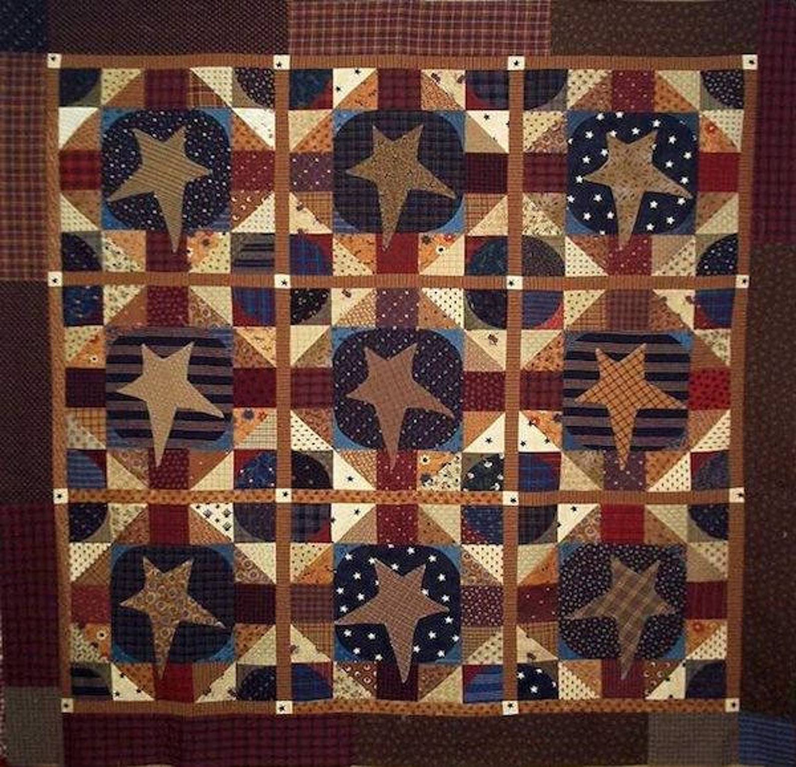 Pattern: Old Ben's Bonnet Quilt Pattern by Primitive - Etsy