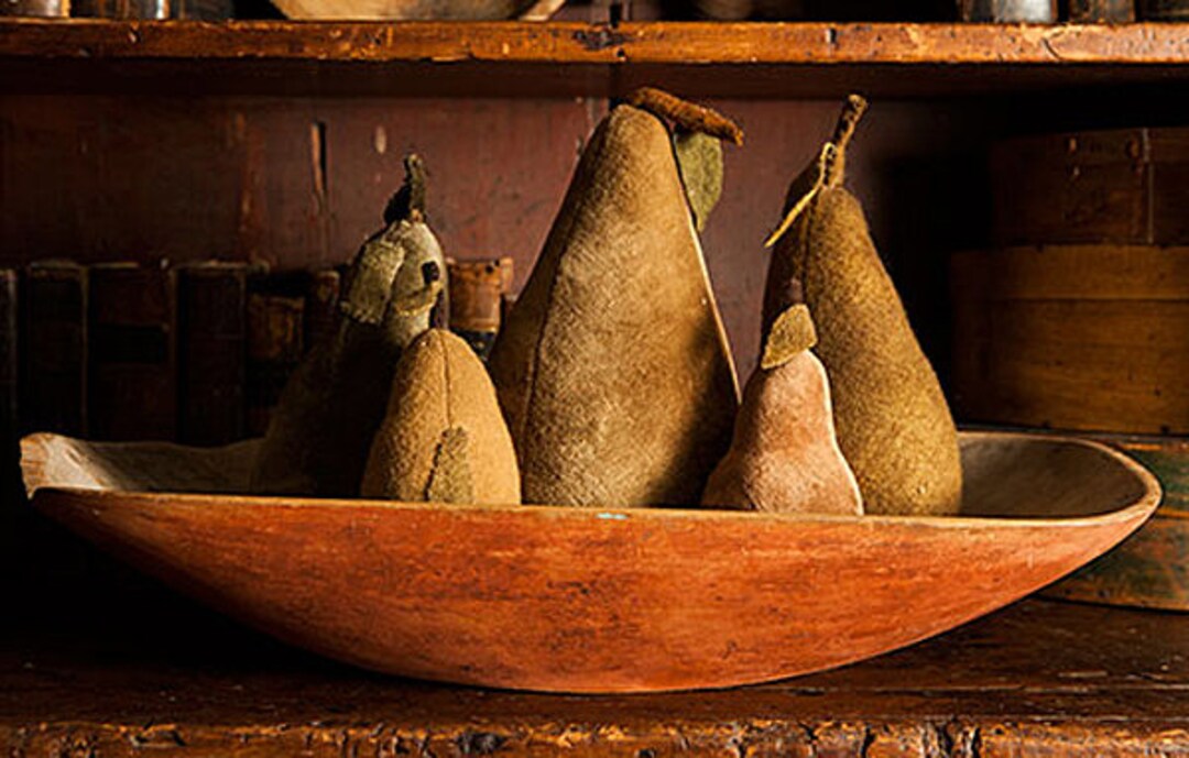 Pattern: "primitive Pears" Velvet Wool Fruit by Kay Cloud - Etsy