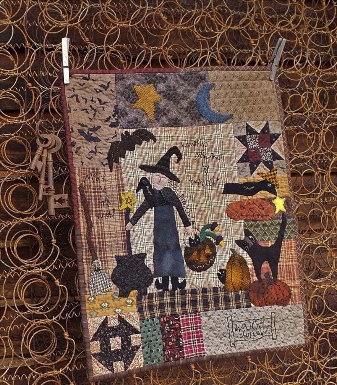 E-pattern PDF Downloadable Primitive Appliqué Quilt Called - Etsy