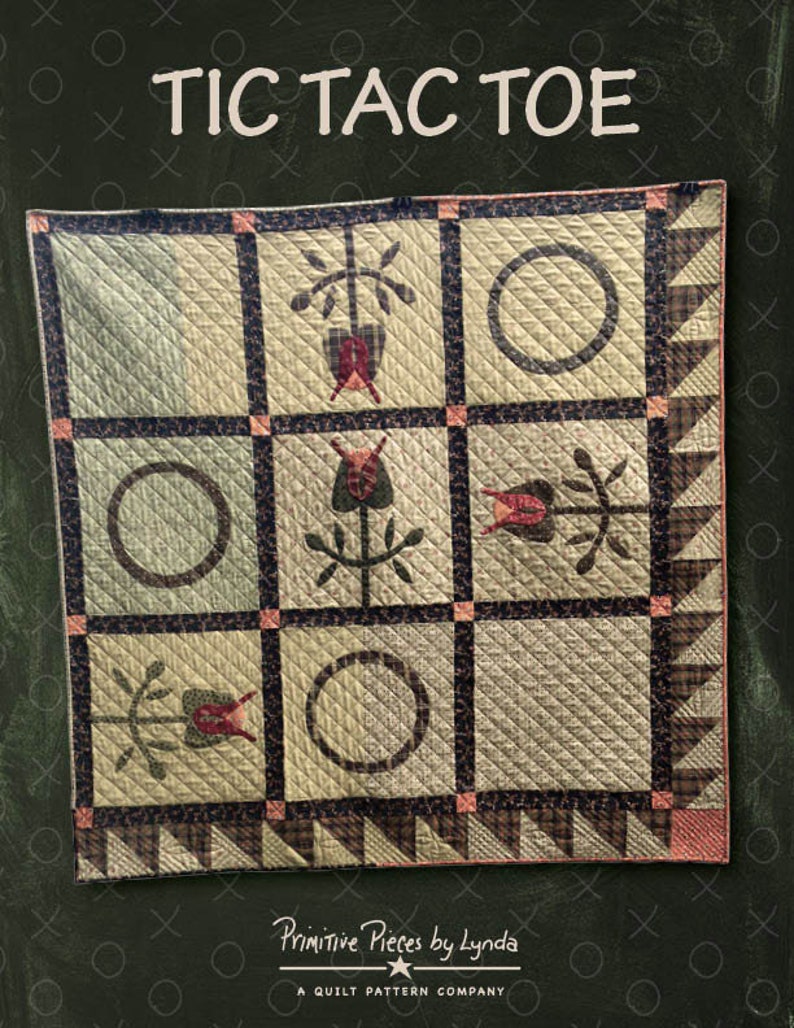 Pattern: tic Tac Toe Quilt Pattern by Primitive - Etsy