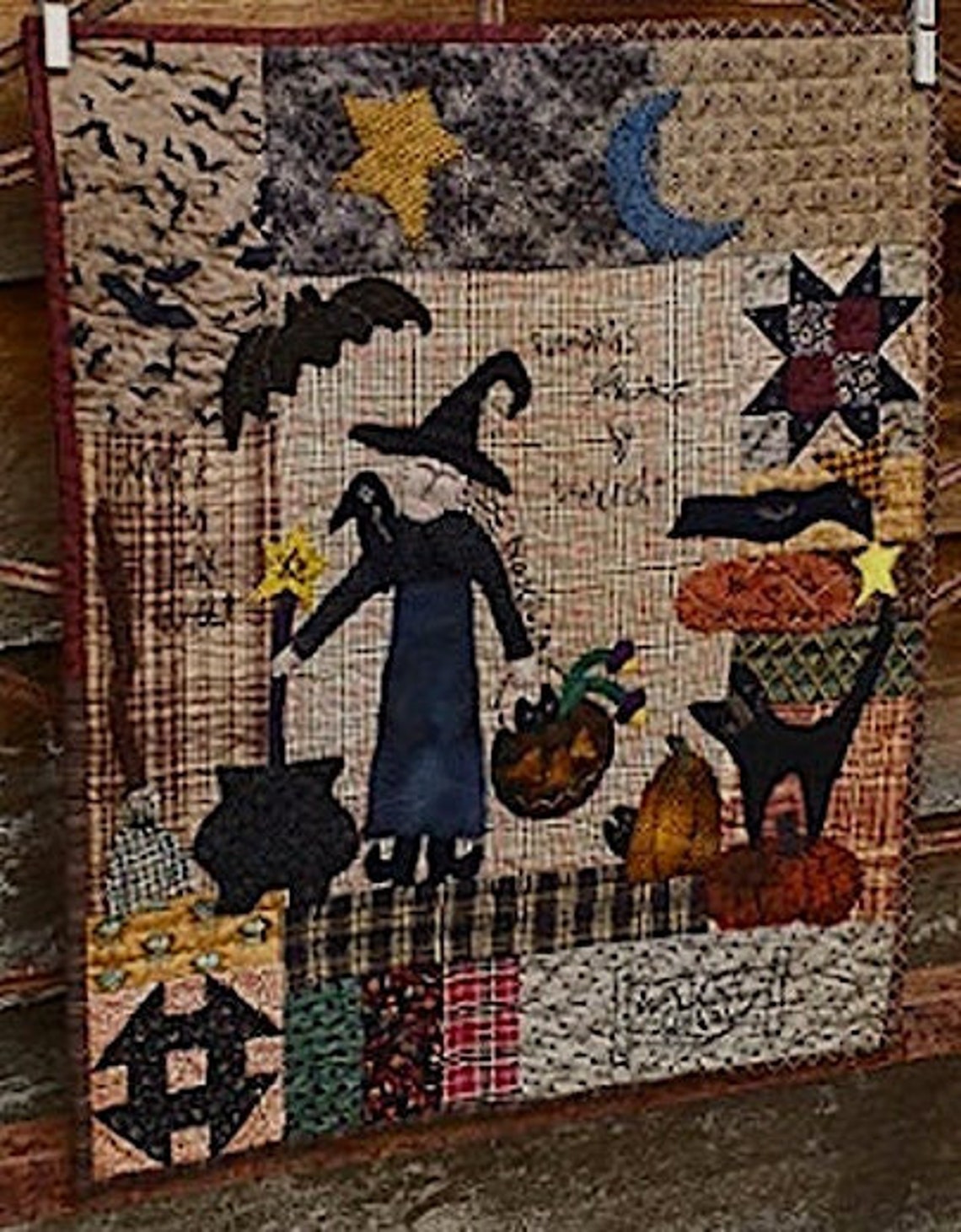 E-pattern PDF Downloadable Primitive Appliqué Quilt Called - Etsy