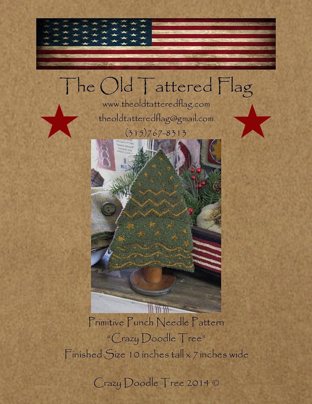 Pattern: Punch Needle - Crazy Doodle Tree - Etsy