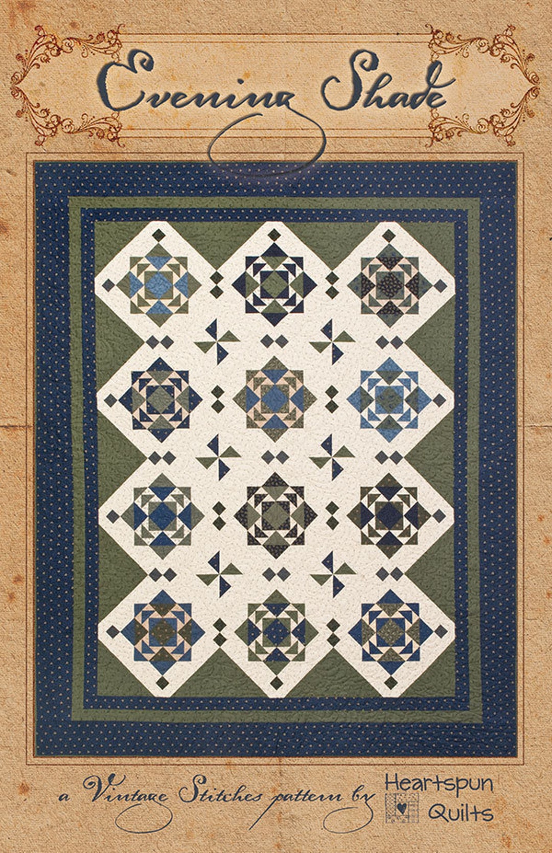 Pattern: Evening Shade Quilt Pattern by Heartspun Quilts - Etsy