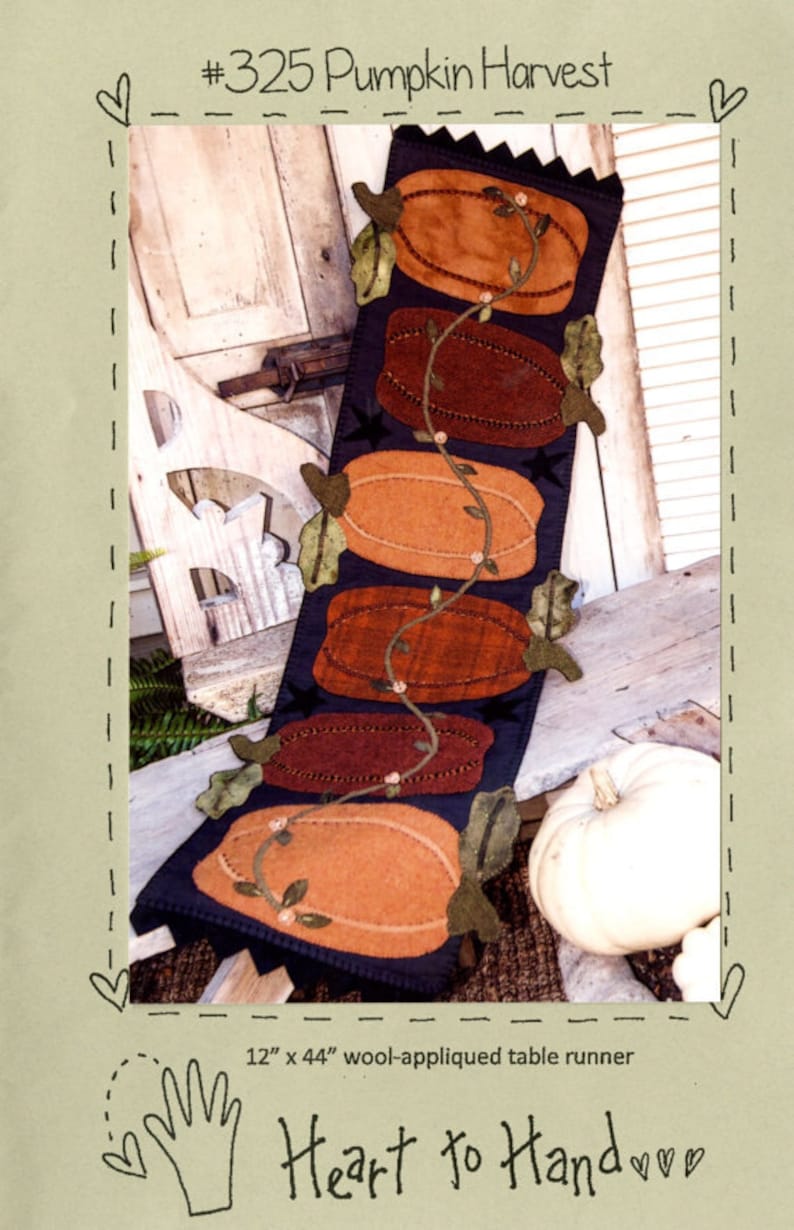 Pattern: Pumpkin Harvest Table Runner by Heart to Hand - Etsy
