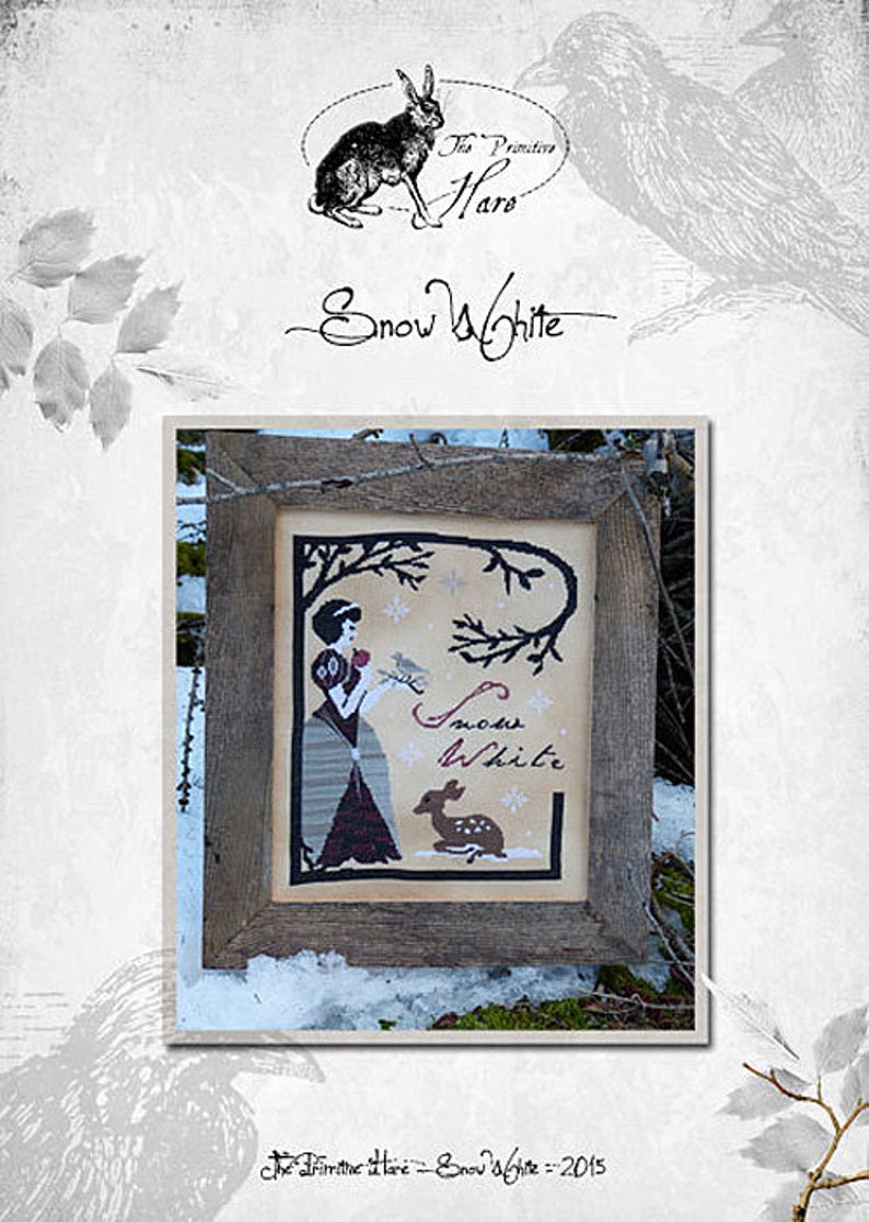 Pattern: Snow White Cross Stitch the Primitive Hare - Etsy