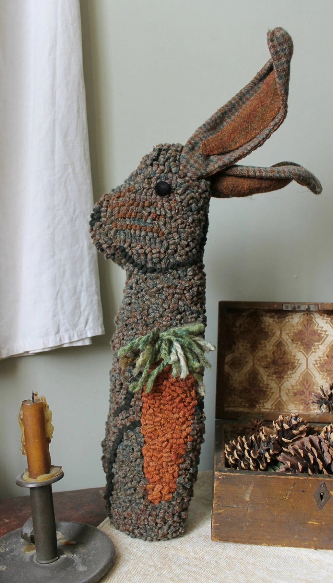 Pattern: " Oscar the Rabbit" Rug Hooking Pattern by Crows on the Ledge ...