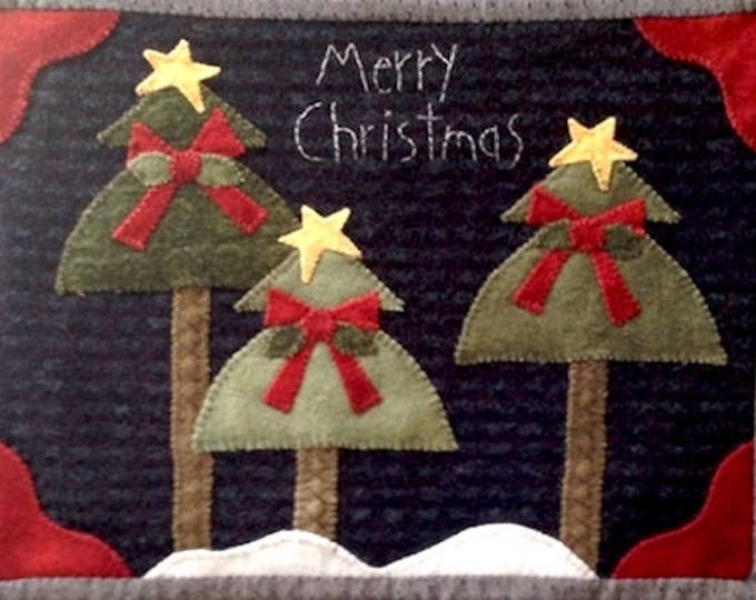 Pattern: We Three Trees Wool Applique by Wooden Spool Designs - Etsy
