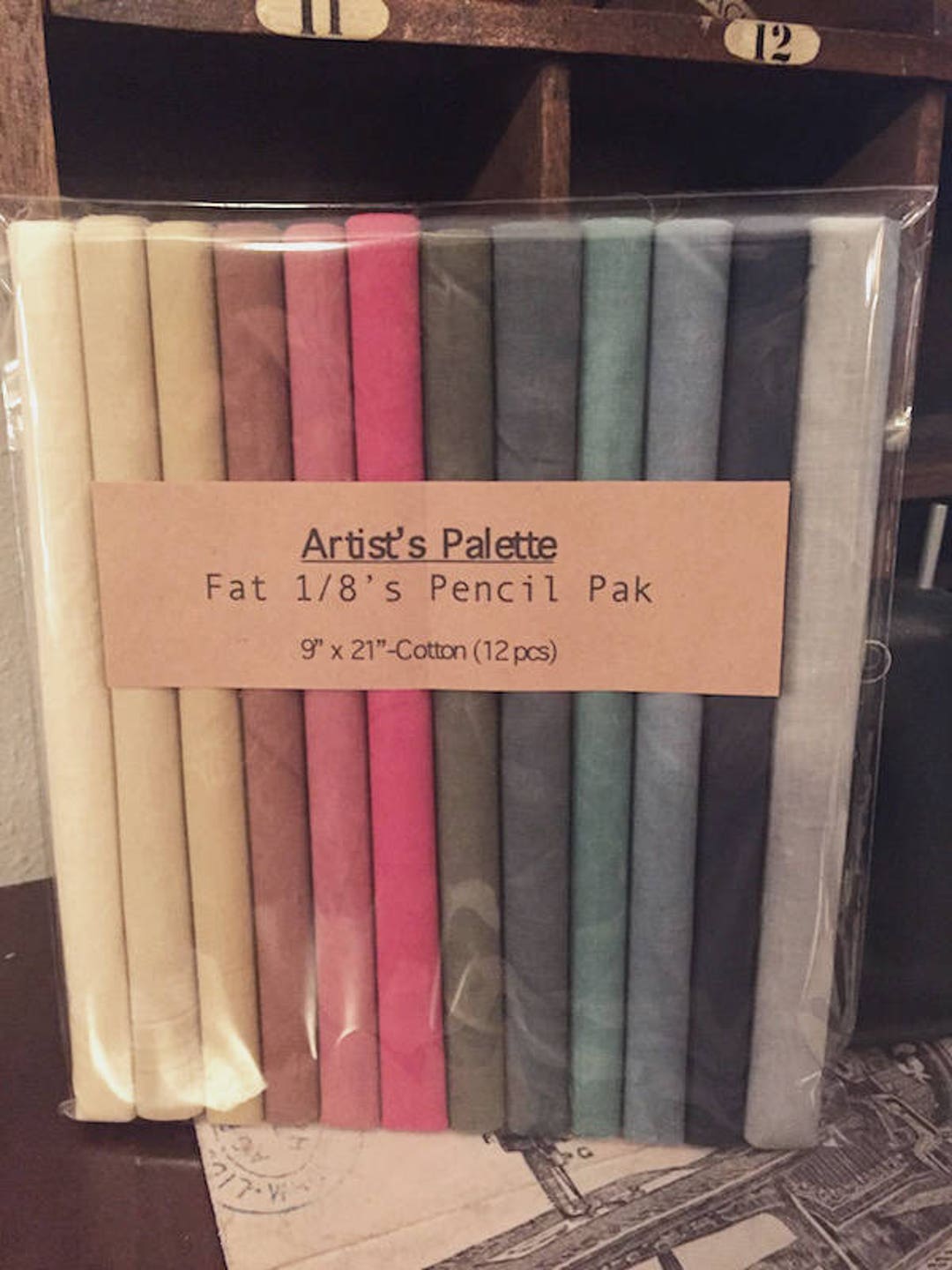 Aged Muslin: Fat 1/8 12 Pc. Collection - "artists Palette" - Etsy