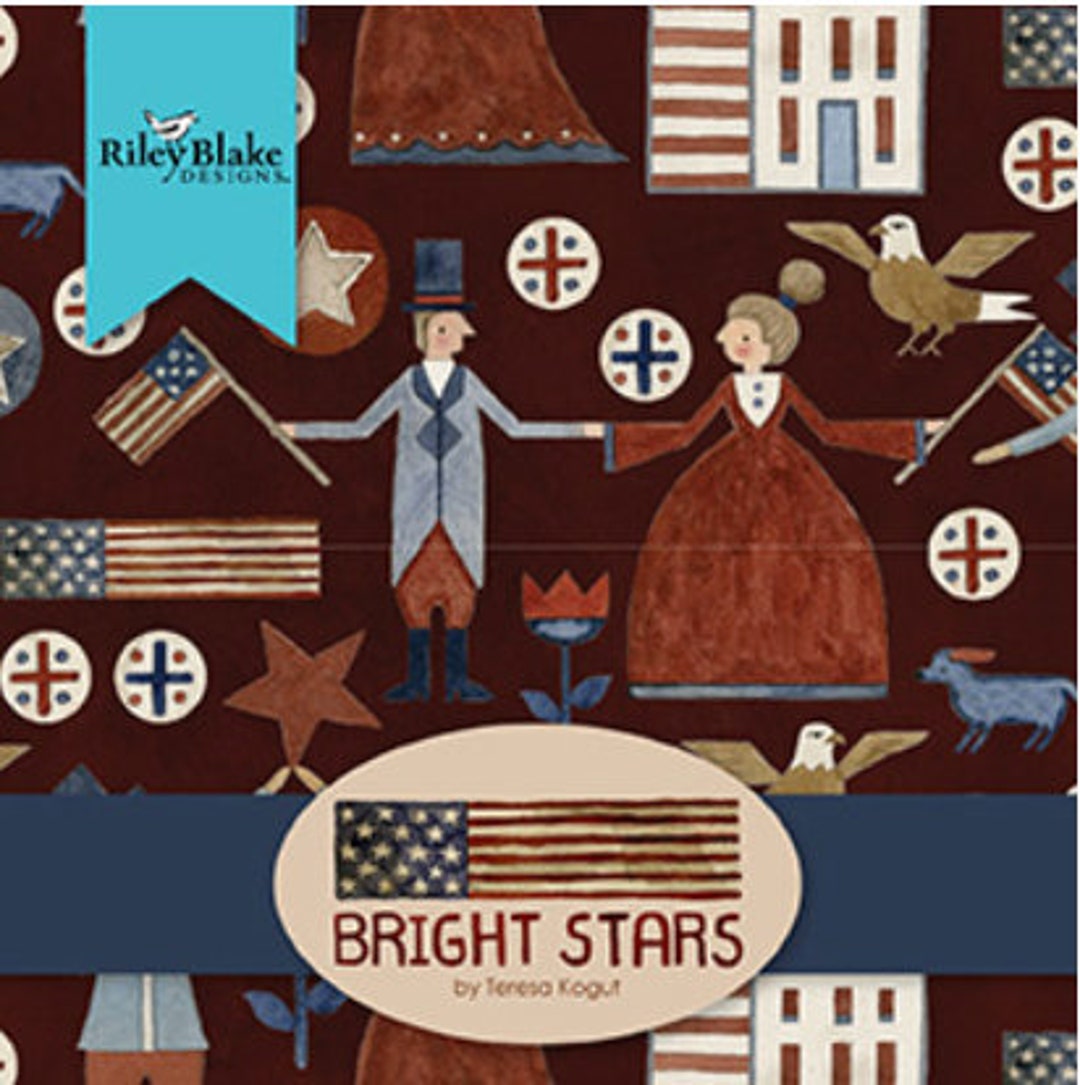 Fabric: 1YD or FQ Bundles From bright Stars' Teresa Kogut Collection ...