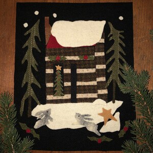 Pattern: "a Cabin Christmas - 6 Blocks Sold Seperately. Wool Appliqués ...