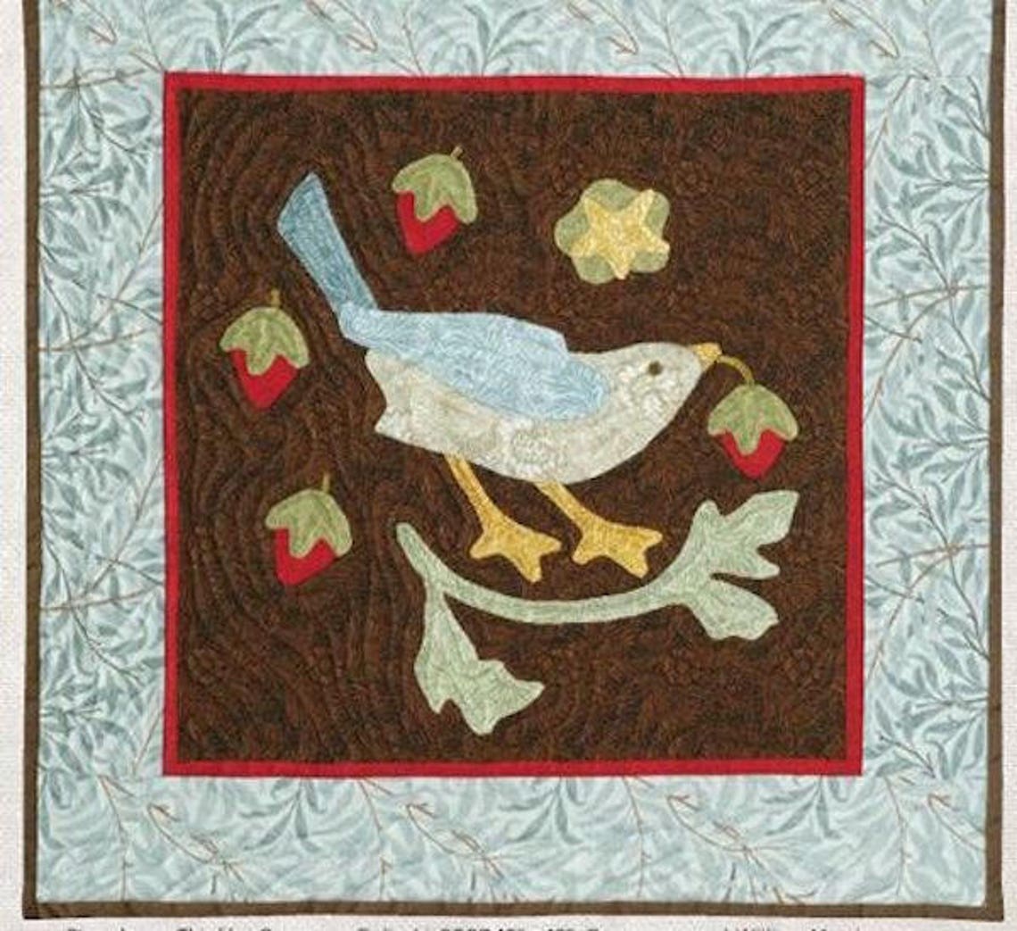 Pattern: Strawberry Thief Quilt Pattern by Hot off the Press | Etsy