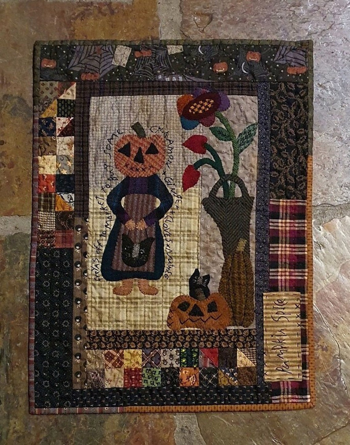 E-pattern PDF Downloadable Primitive Appliqué Quilt Called | Etsy