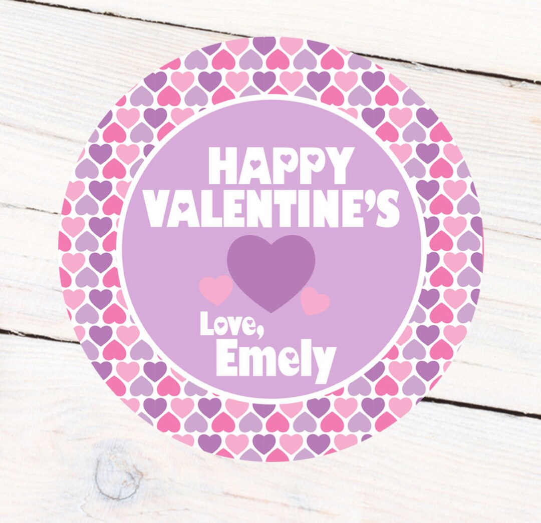 Valentines Labels | Kids Valentines School Labels | Personalized Labels ...