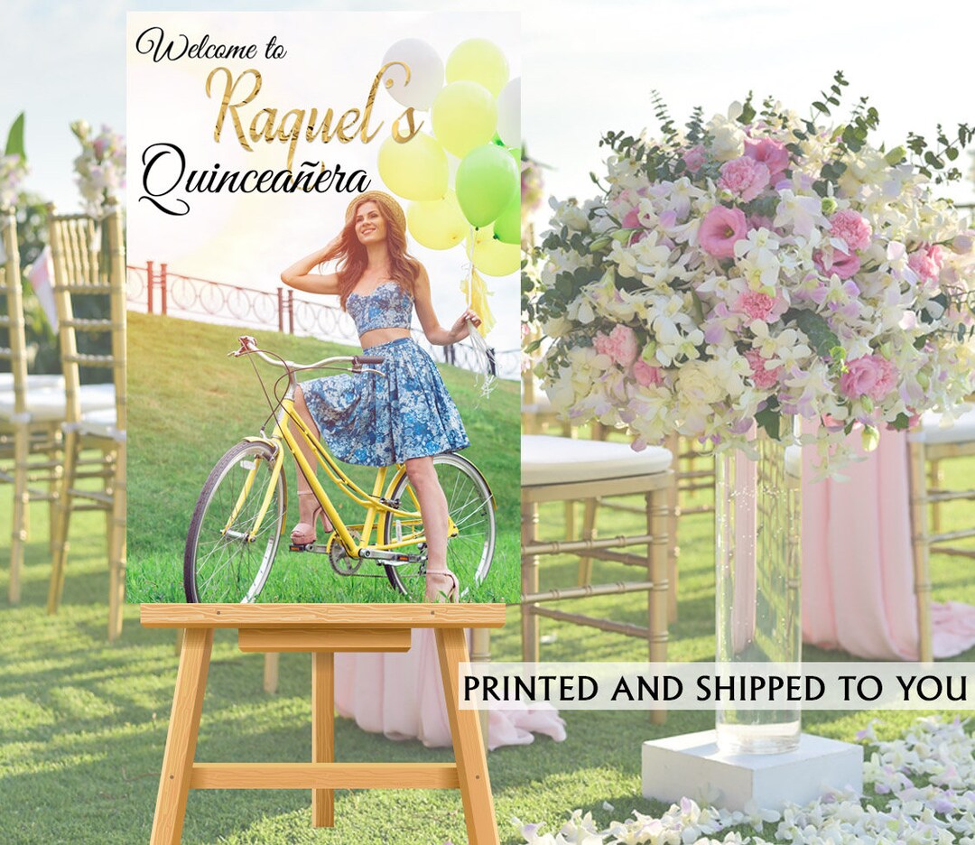 Welcome to My Sweet 15 Sign - Photo Welcome Sign- Reception Sign ...