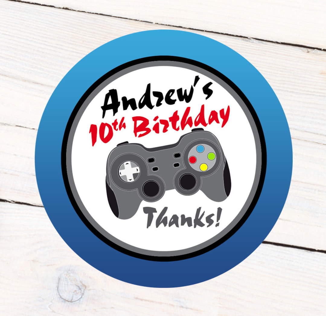 Personalized Stickers Video Games, Boys Tween Personalized Labels Size ...
