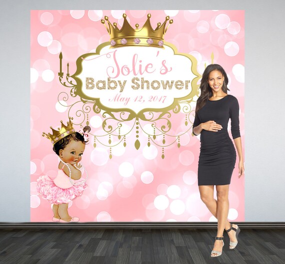 Royal Pink Princess Baby Shower Photo Backdrop Baby Princess | Etsy