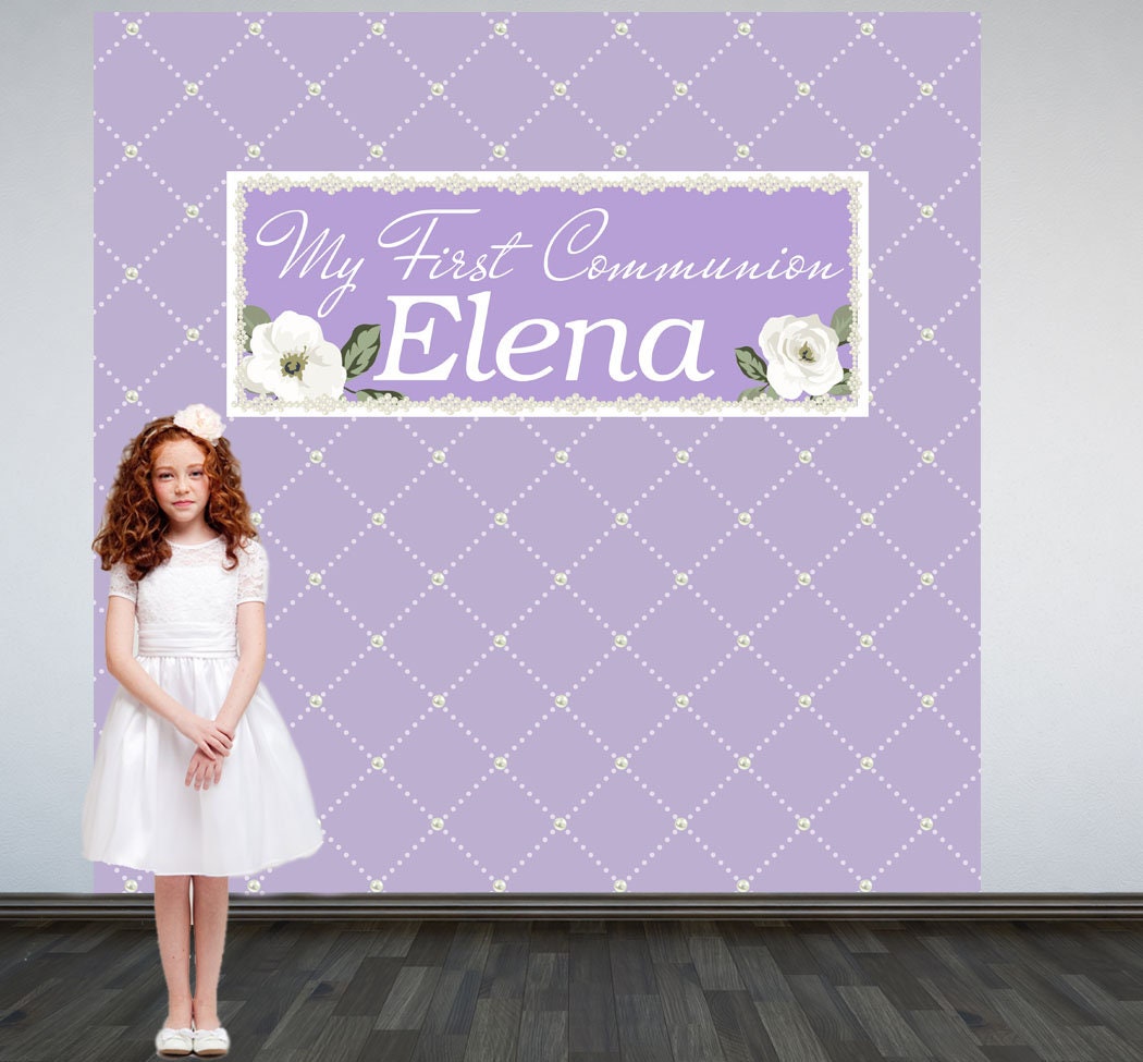 Holy Communion Photo Backdrop Photo Booth Backdrop First | Etsy