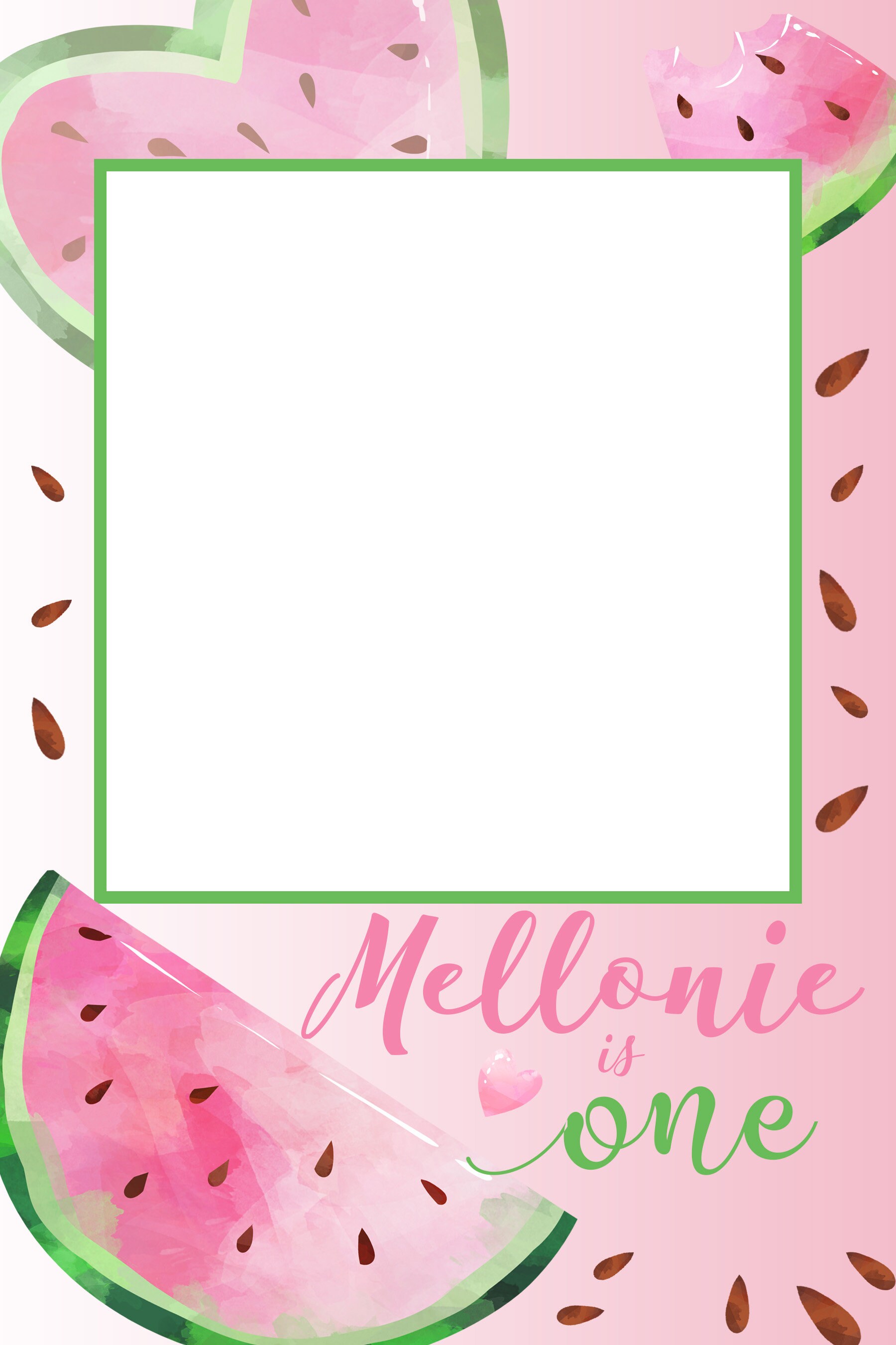 One in a Melon Photo Booth Frame Selfie Frame Printed Selfie - Etsy