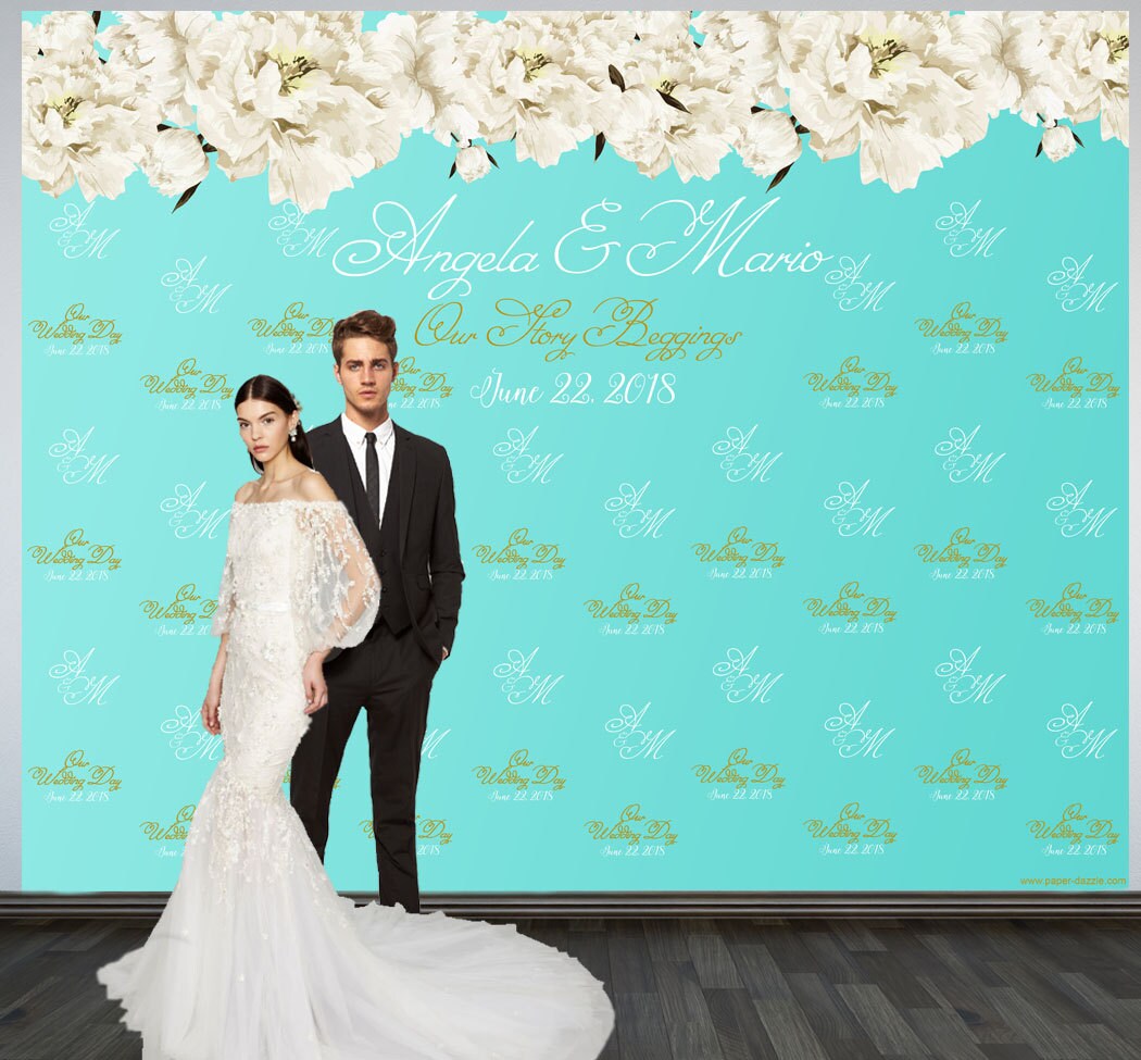 Wedding Photo Backdrop Printed Wedding Party Backdrop | Etsy