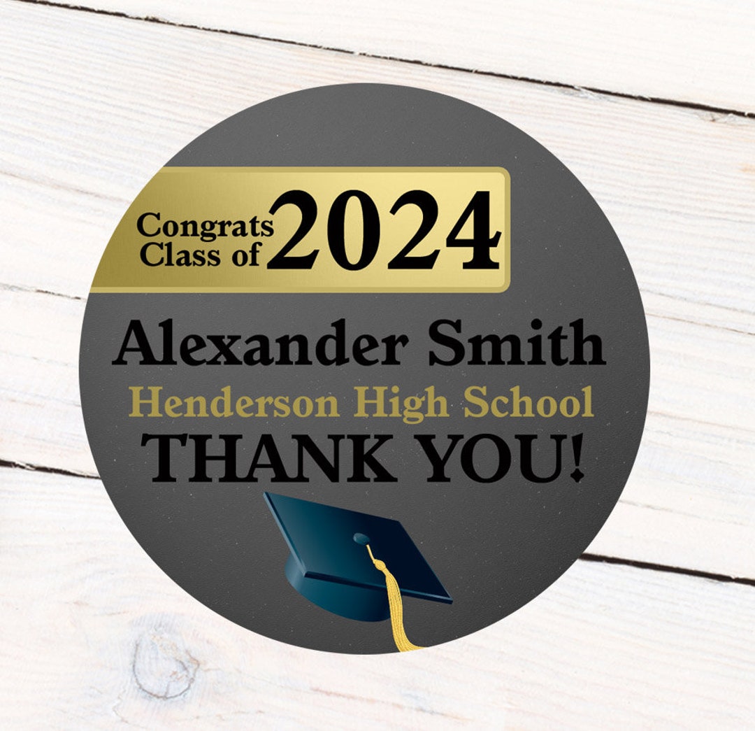 Graduation Labels | Personalized Grad Stickers | Grad Labels ...