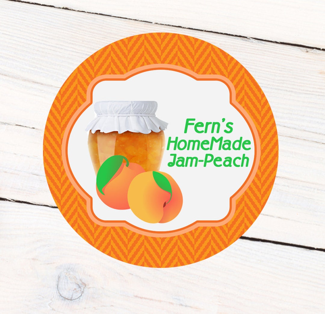 Home Made Labels | Personalized Home Made Stickers | Peach Jam Labels ...