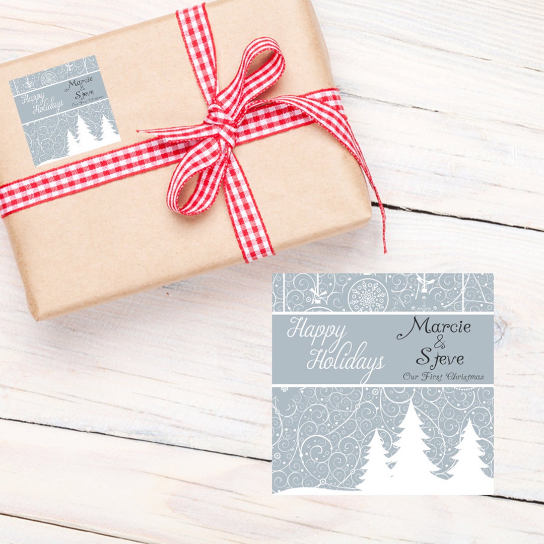 Holiday Personalized Labels | Christmas Personalized Sticker Labels ...
