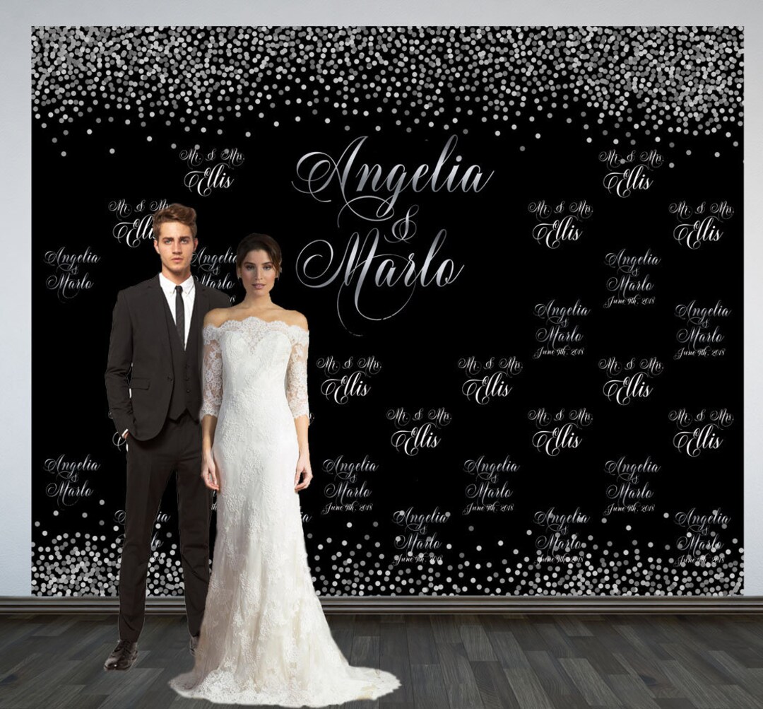 Wedding Photo Backdrop, Wedding Backdrop, Personalized Step and Repeat ...