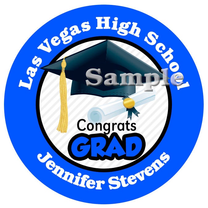 Graduation Green Personalized Stickers High School - Etsy