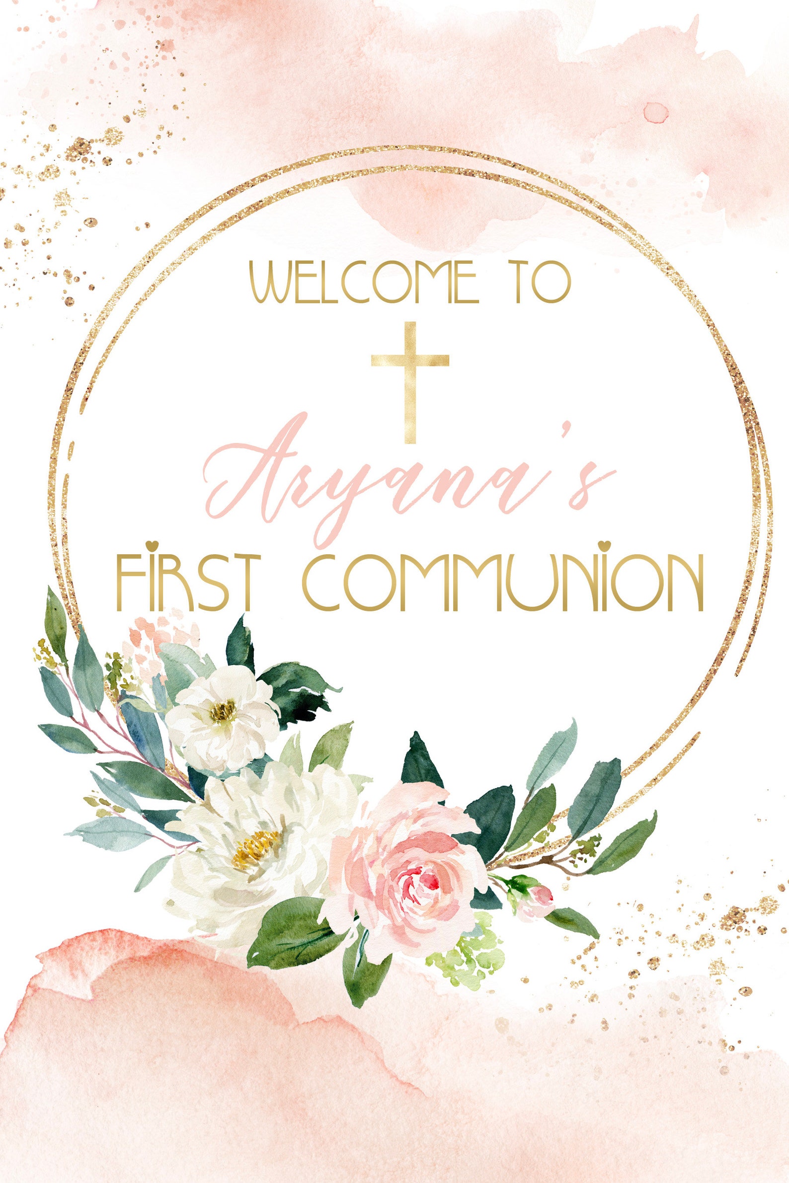 First Communion Welcome Sign Welcome to the Party Sign - Etsy