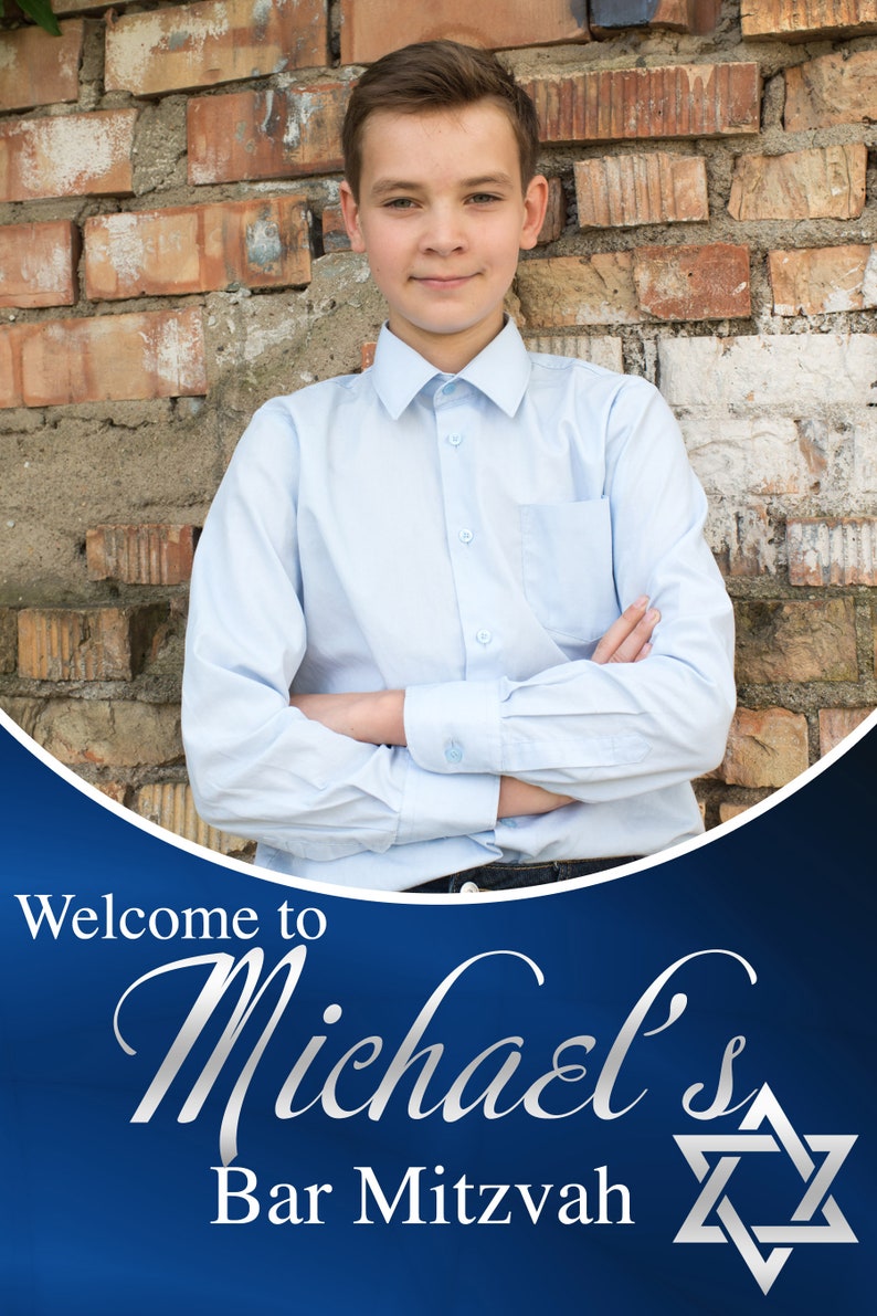 Bar Mitzvah Welcome Sign Photo Bar Mitzvah Sign Star of - Etsy