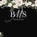 Wedding Monogram Photo Backdrop, Printed Custom Wedding Party Backdrop ...