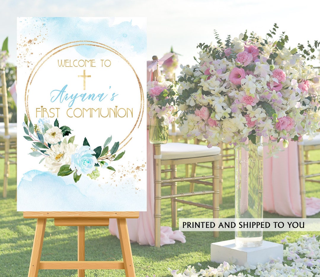 First Communion Welcome Sign, Welcome to the Party Sign, Baptism ...