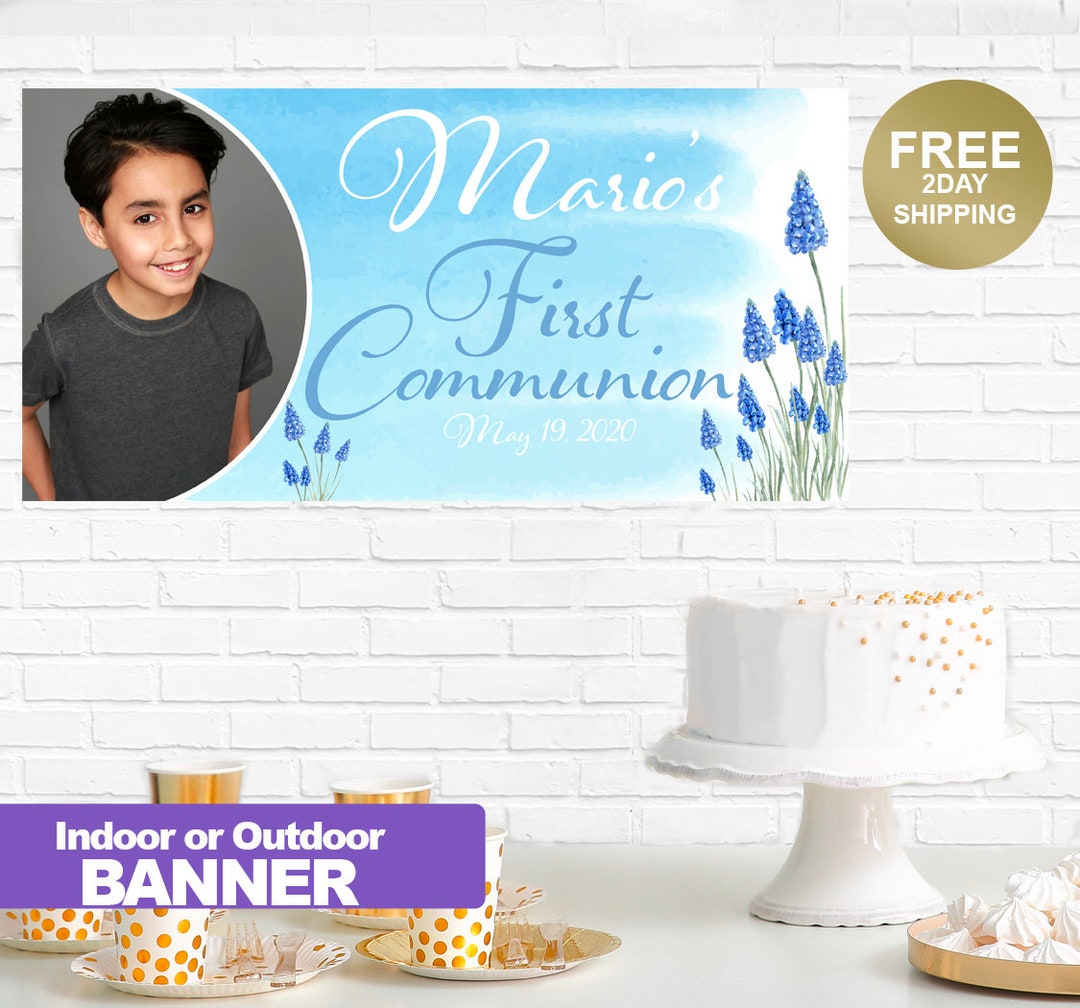 First Communion Banner | My Holy Communion Banner | Personalized ...