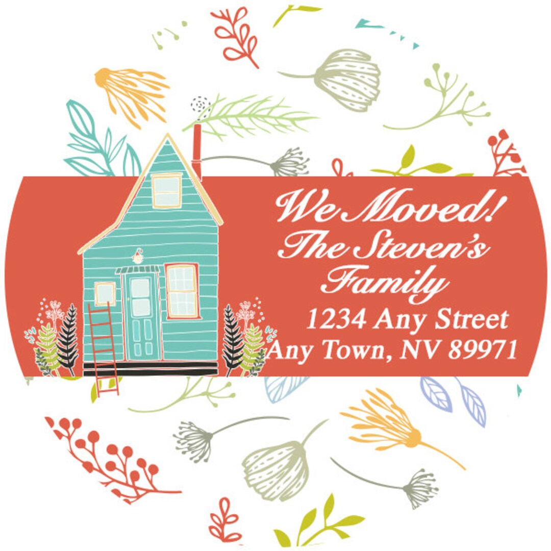 Address Labels - We Moved Return Address Labels - Personalized Stickers ...