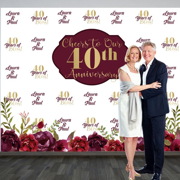 Anniversary Custom Photo Backdrop - Etsy