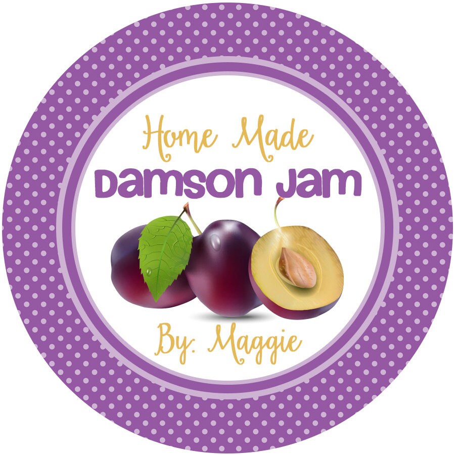 Personalized Stickers Home Made Damson Jam Personalized - Etsy