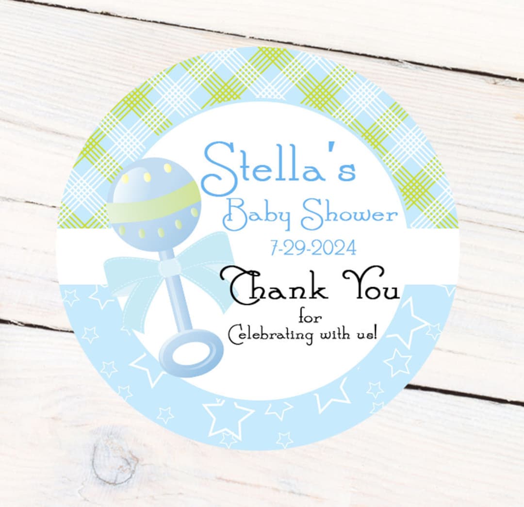 Baby Shower Labels | Personalized Sticker | Baby Shower Personalized ...