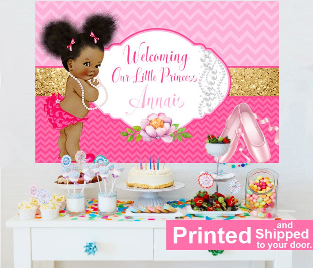 Princess Baby Shower Cake Table Backdrop | Baby Shower Photo Backdrop ...