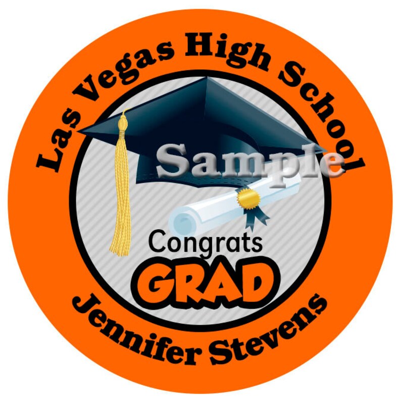 Graduation Green Personalized Stickers High School - Etsy