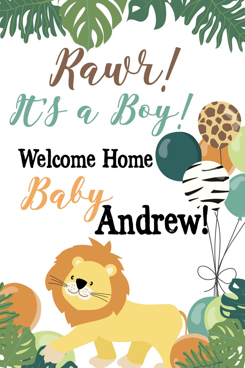 New Baby Yard Sign Lion King Yard Sign New Baby Boy Yard | Etsy