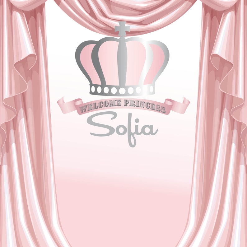 Welcome Princess Baby Shower Photo Backdrop Princess Photo - Etsy